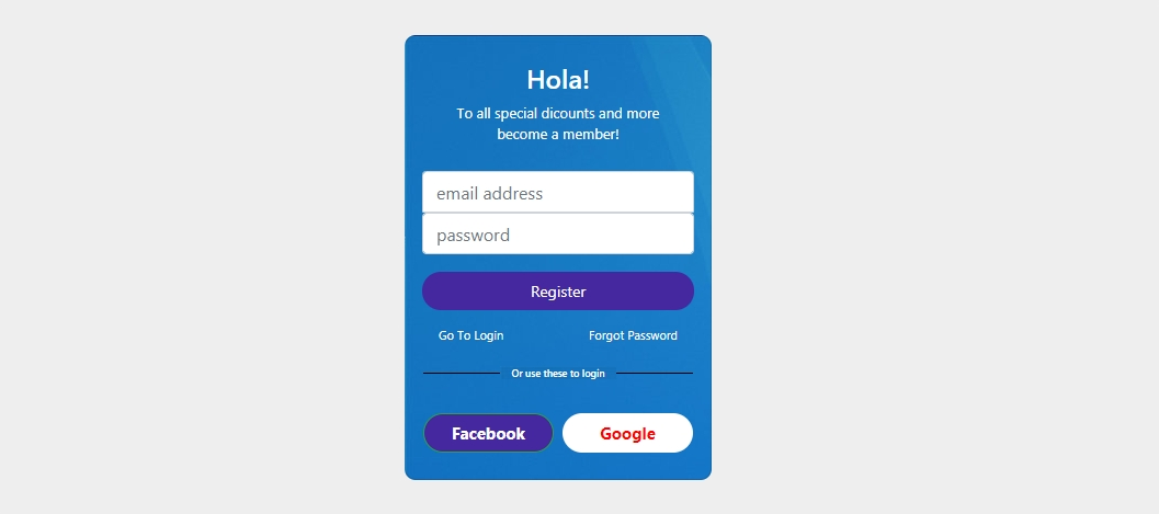 login Snippets Examples