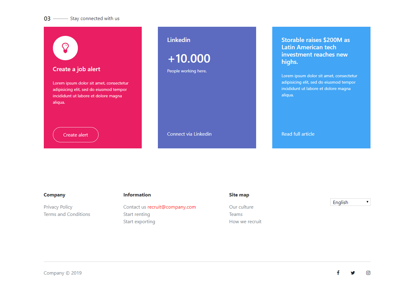 Bootstrap 4 orange themed footer with newsletter subscription Example
