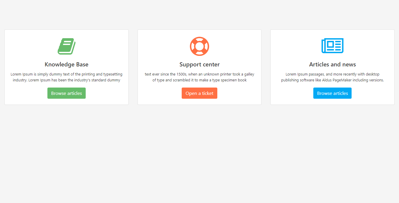 card Snippets Examples - page #2