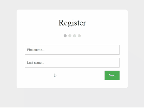 Bootstrap 4 modal dialog multi-step form wizard Example Bootstrap 4 modal dialog multi-step form wizard Example