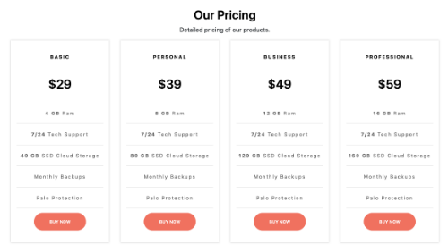 Bootstrap 4 Business Pricing Table Using Html And Css Example