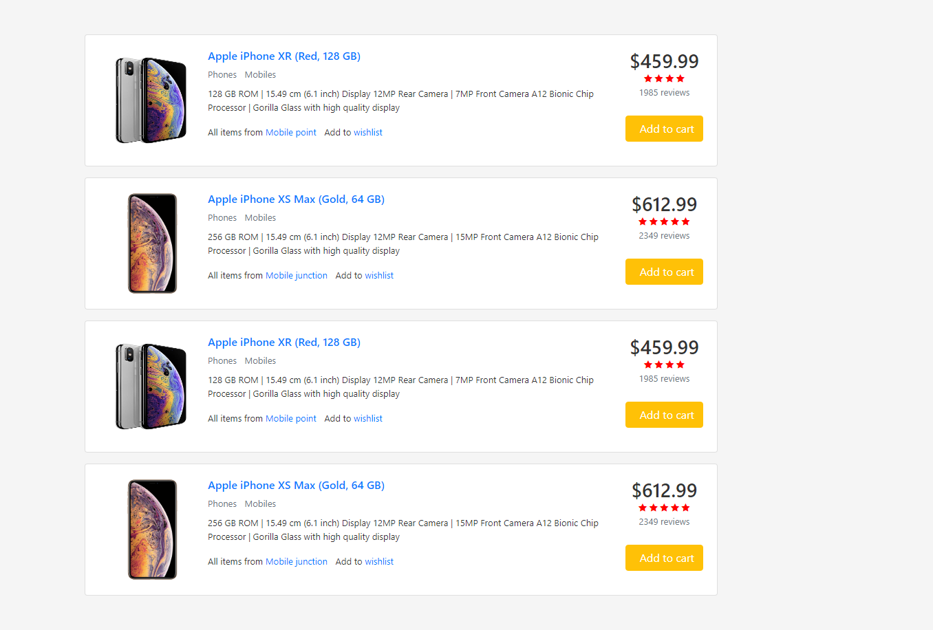 product Snippets Examples