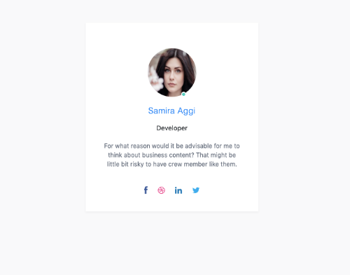 Bootstrap 5 user social profile with transition effect Example
