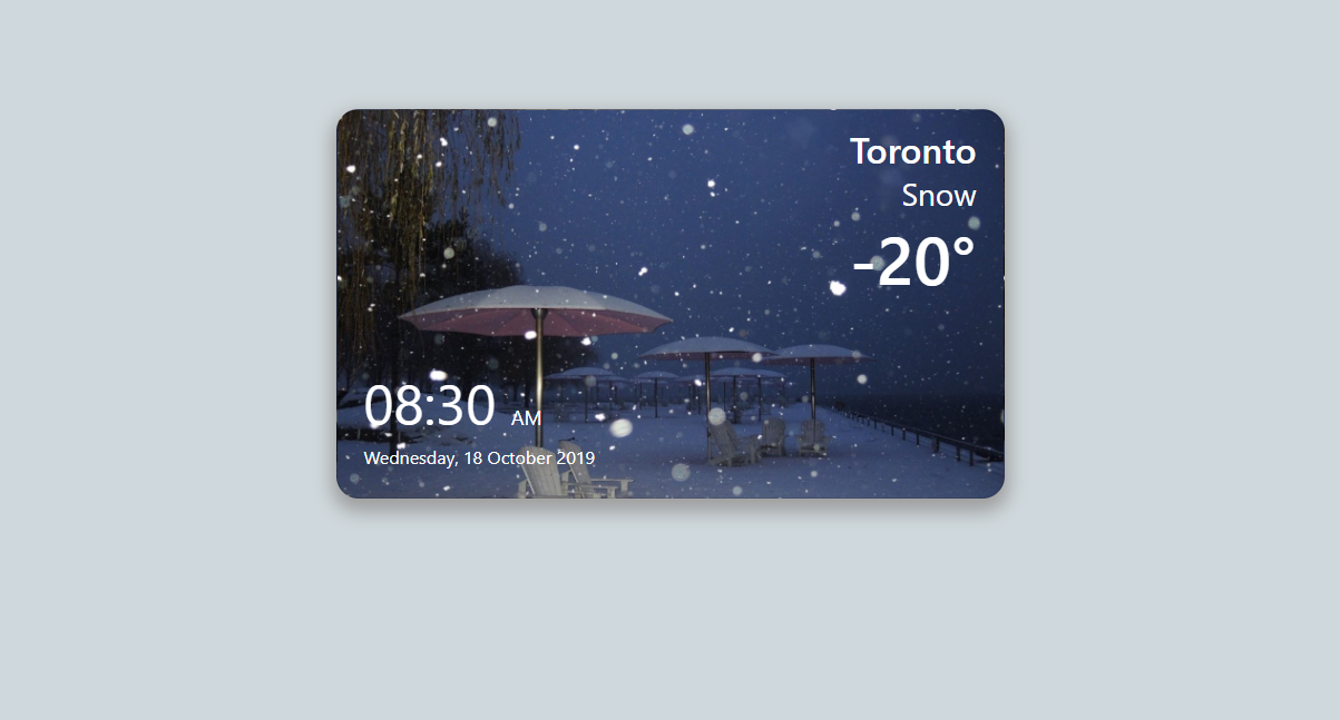 Bootstrap 4 Weather report container with card and material design ...