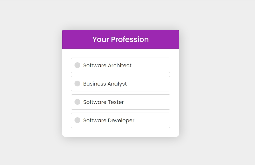 Bootstrap 5 Multiple Choice With Custom Radio Buttons Example 7693