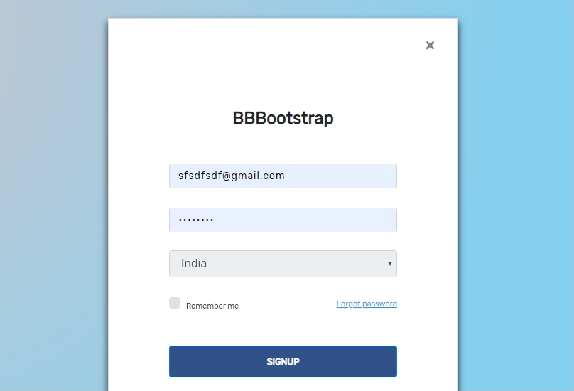 login Snippets Examples