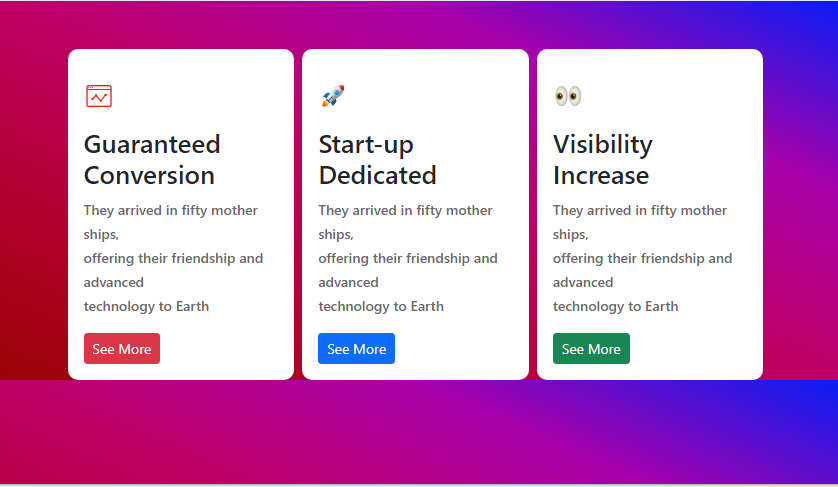 Bootstrap 5 Our services template Example