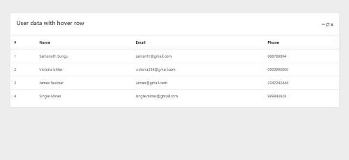 table Snippets Examples