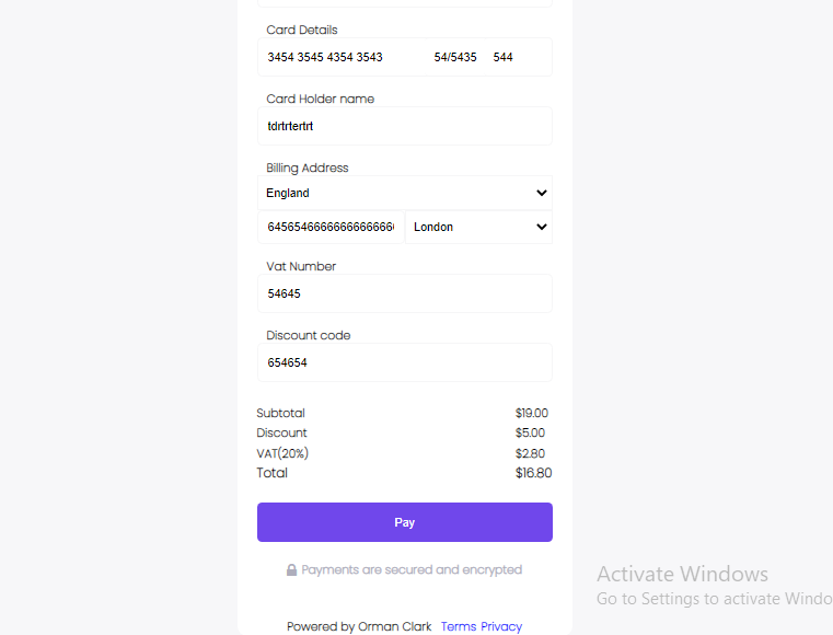Bootstrap 5 simple checkout template Example