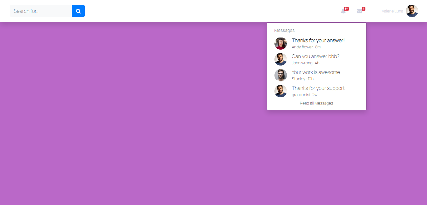 navbar Snippets Examples