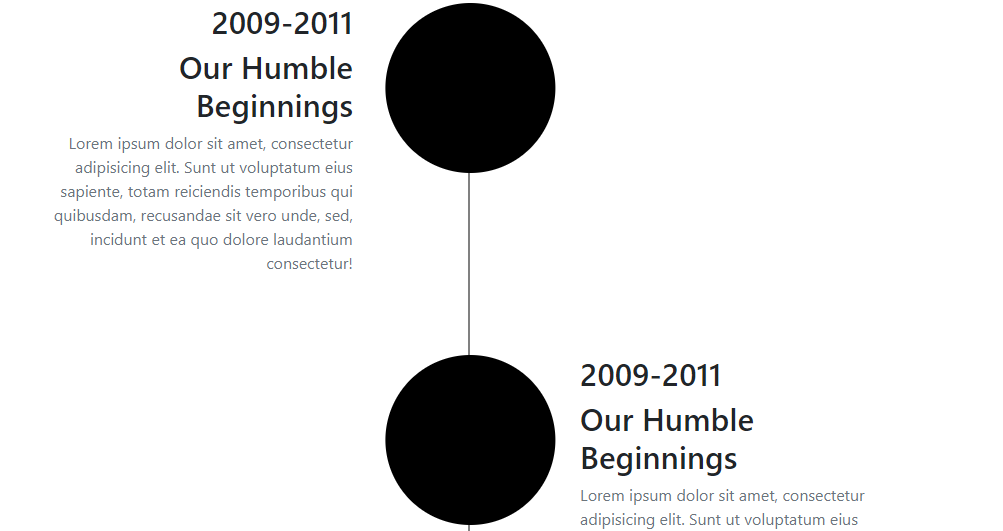 Bootstrap 4 Horizontal timeline Example