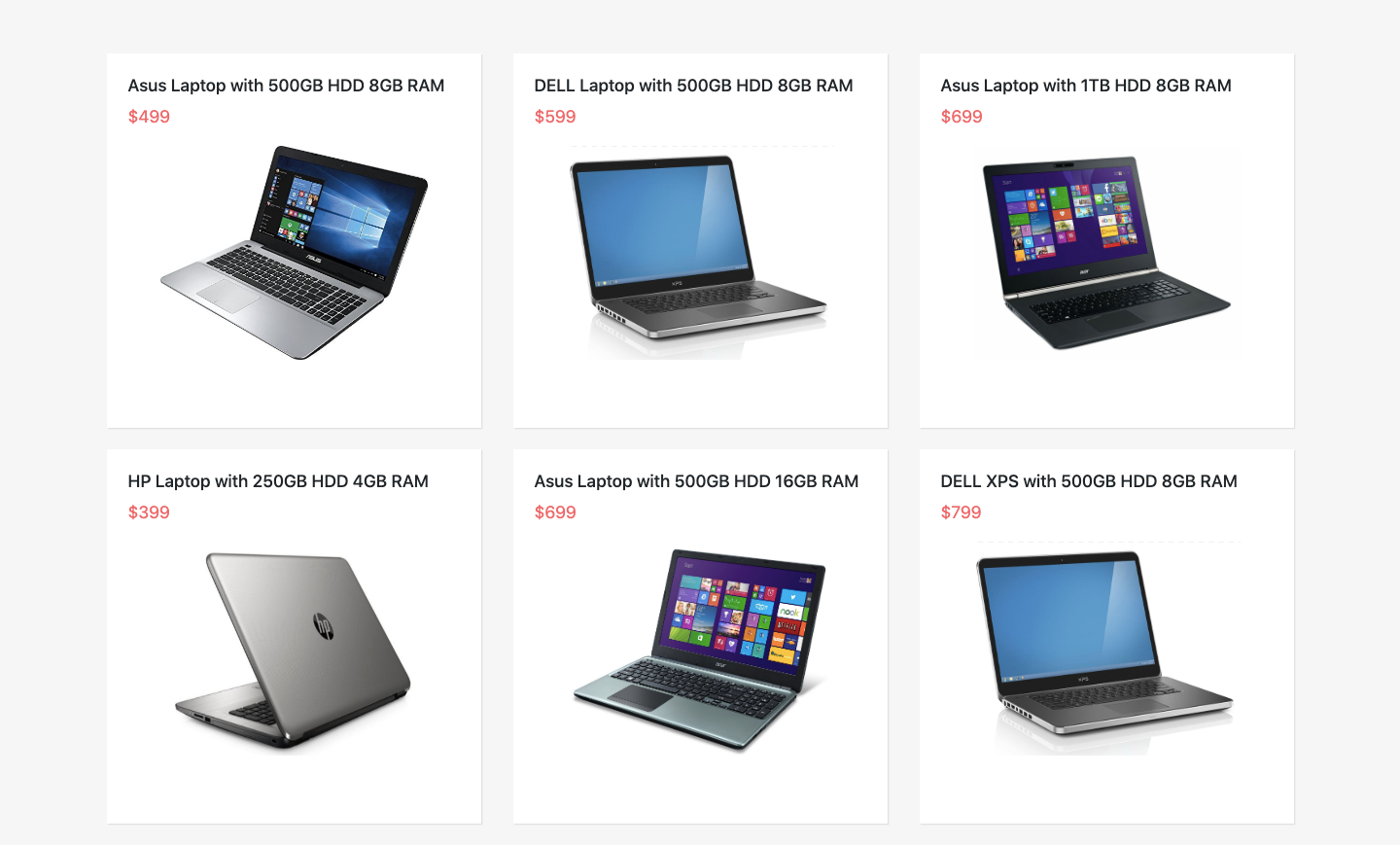 ecommerce Snippets Examples