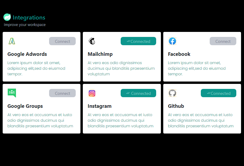 Bootstrap 5 Our services template Example