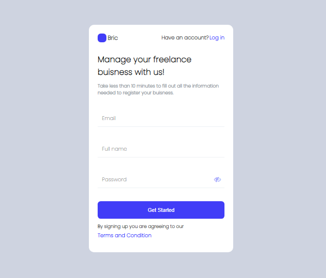 signup Snippets Examples - page #2