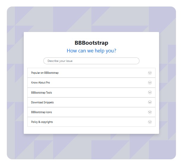 Bootstrap 5 task list with search Example