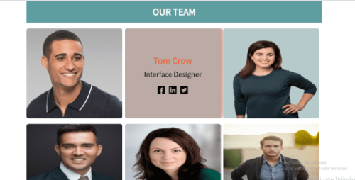 Bootstrap 4 meet the team template Example
