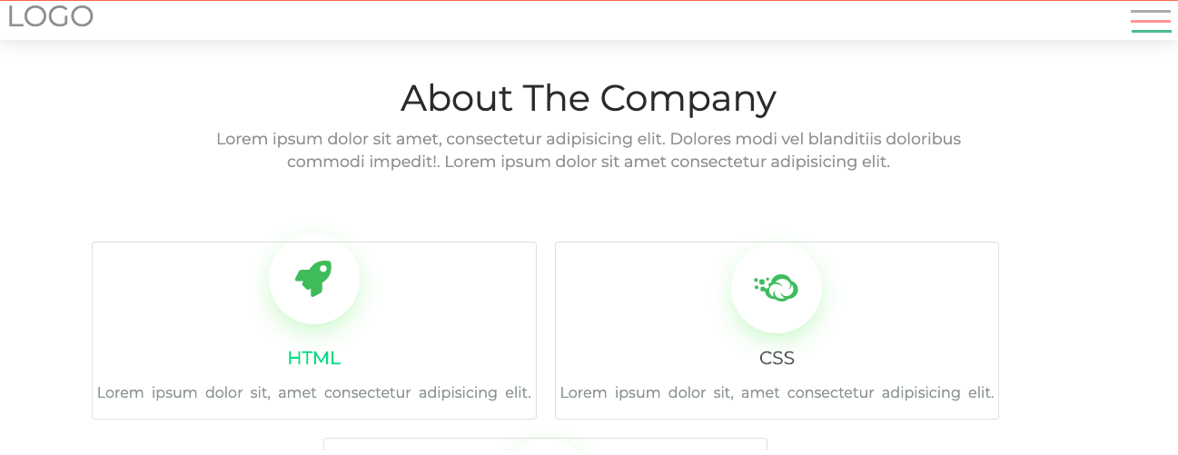 Bootstrap 5 Big Letter About Us Example