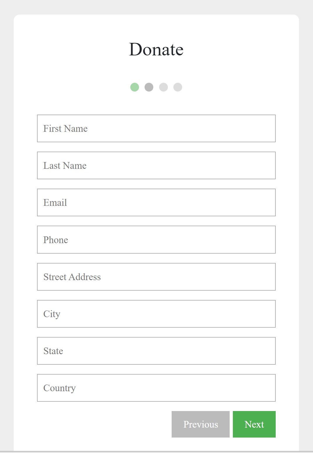 form-wizard Snippets Examples