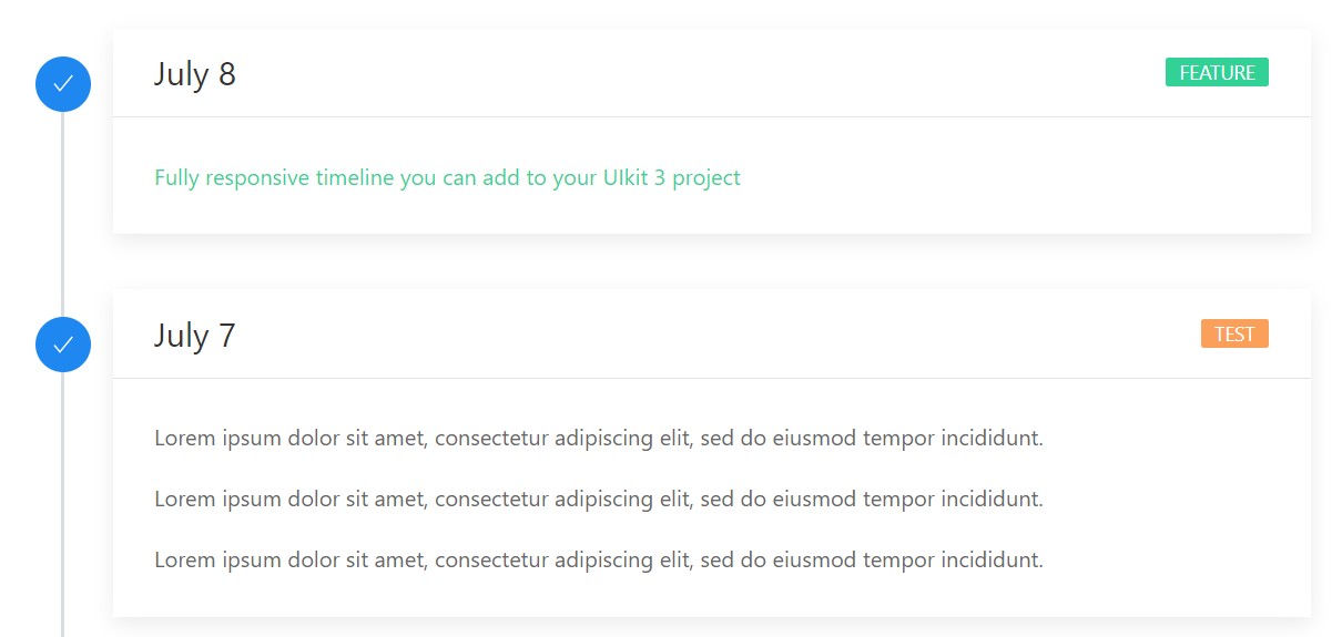 Bootstrap 5 time-line Example