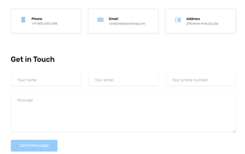 Bootstrap 5 Appointment form with contact details Example