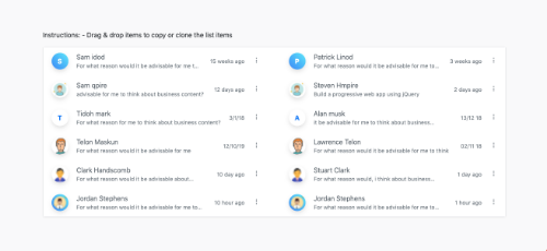Bootstrap 4 Sort list by drag and drop list items - jquery UI sortable ...